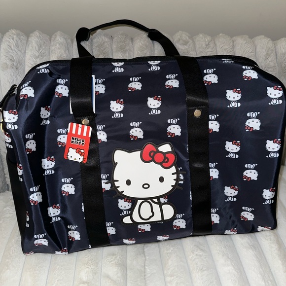Hello Kitty | Bags | Black Hello Kitty Duffel Travel Bag | Poshmark